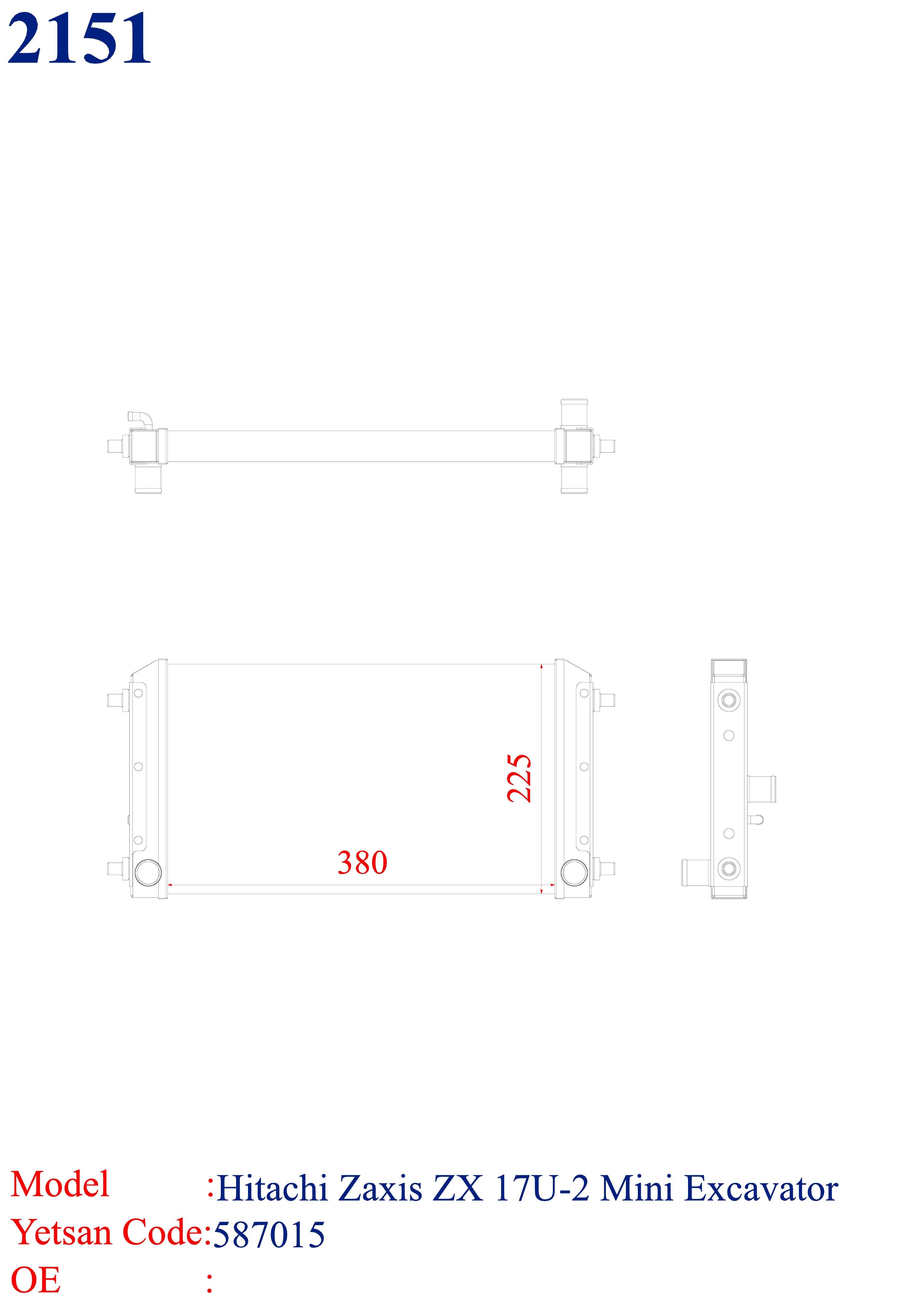 HITACHI Zaxis ZX 17U-2 Mini Excavator – Yetsan Catalog