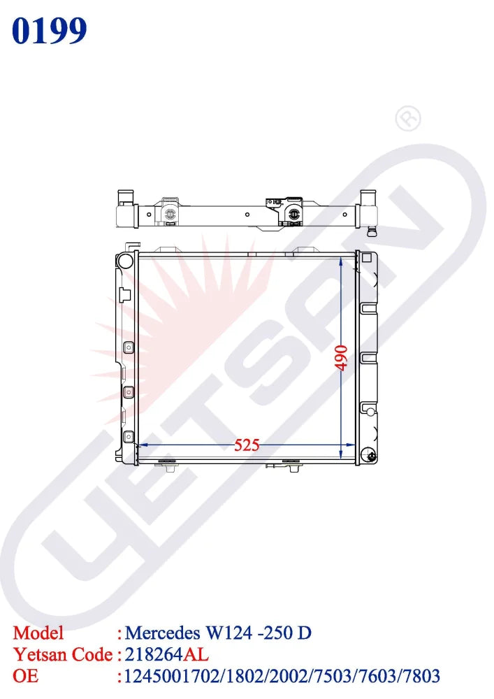 MERCEDES BENZ W 124 - 250D – Yetsan Catalog