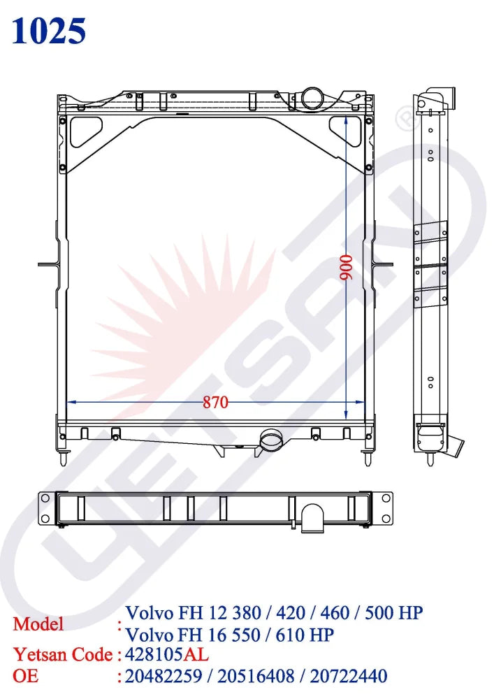 VOLVO FH12 380 / 420 / 460 / 500 HP/ FH16 550 / 610 HP – Yetsan Catalog